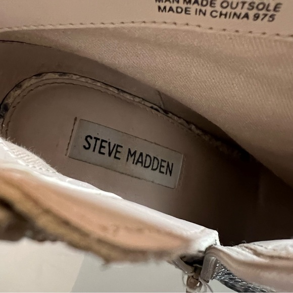 Steve Madden | Shoes | Steve Madden Genuine Leather Snake Skin Black ...